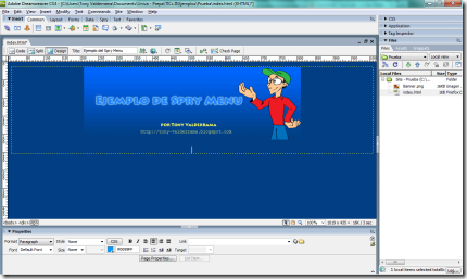 El Tony y sus ondas...: Menus Chuvidubis con Dreamweaver (Spry Menu)